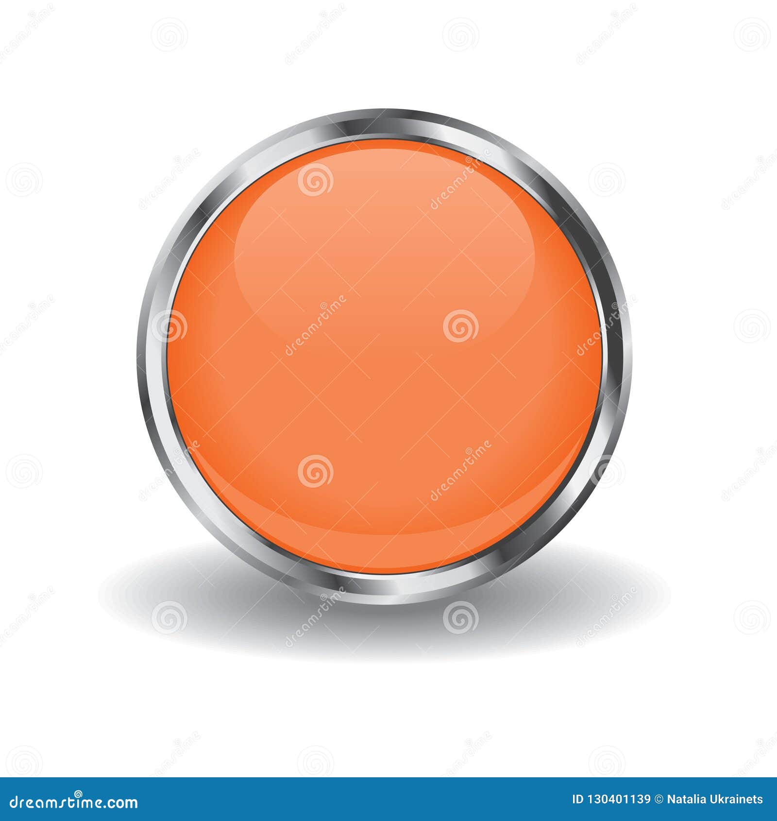 Illustration of a Orange Button Stock Vector - Illustration of button ...