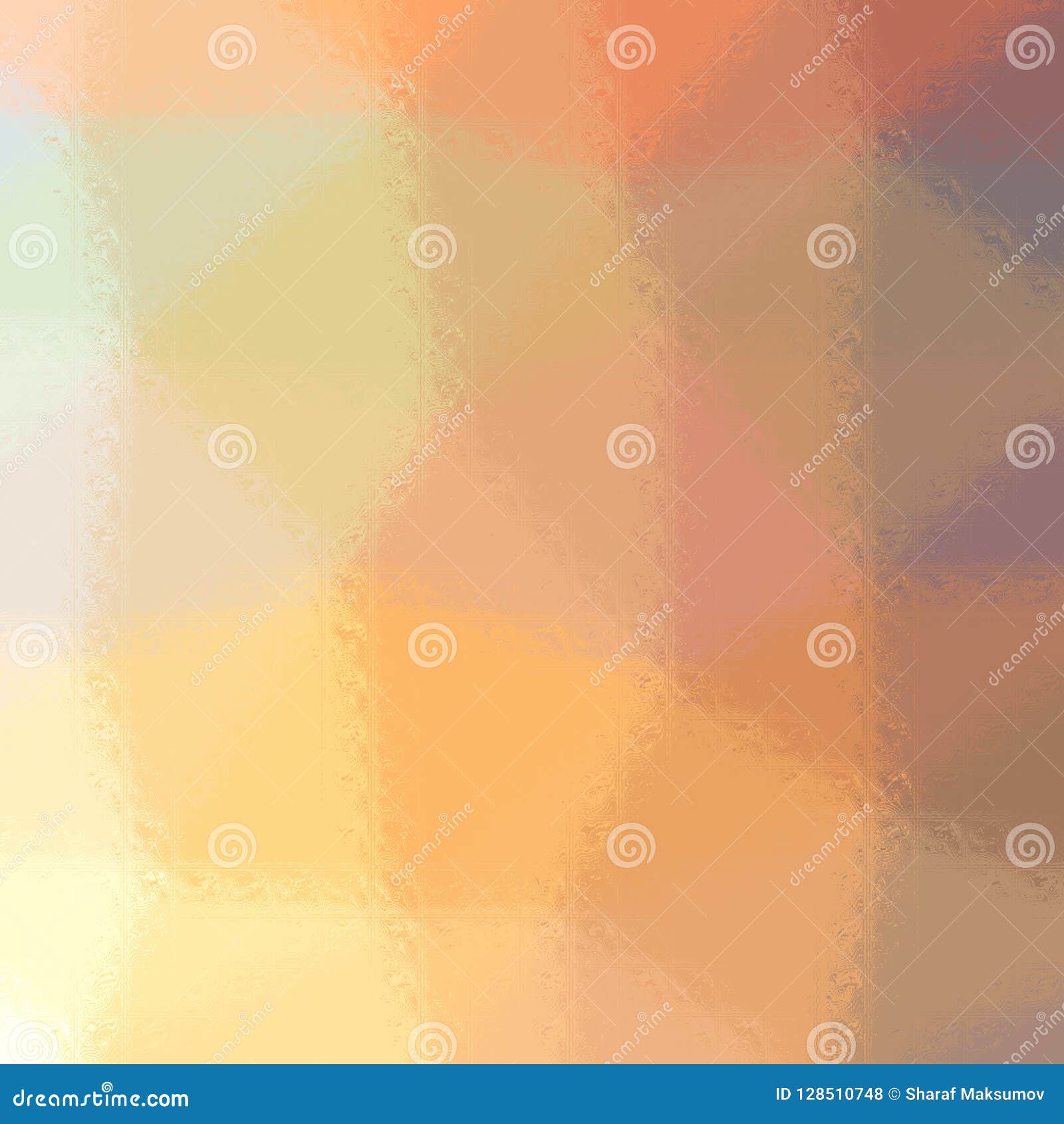 Illustration of Orange Glass Blocks Square Background. Stock ...