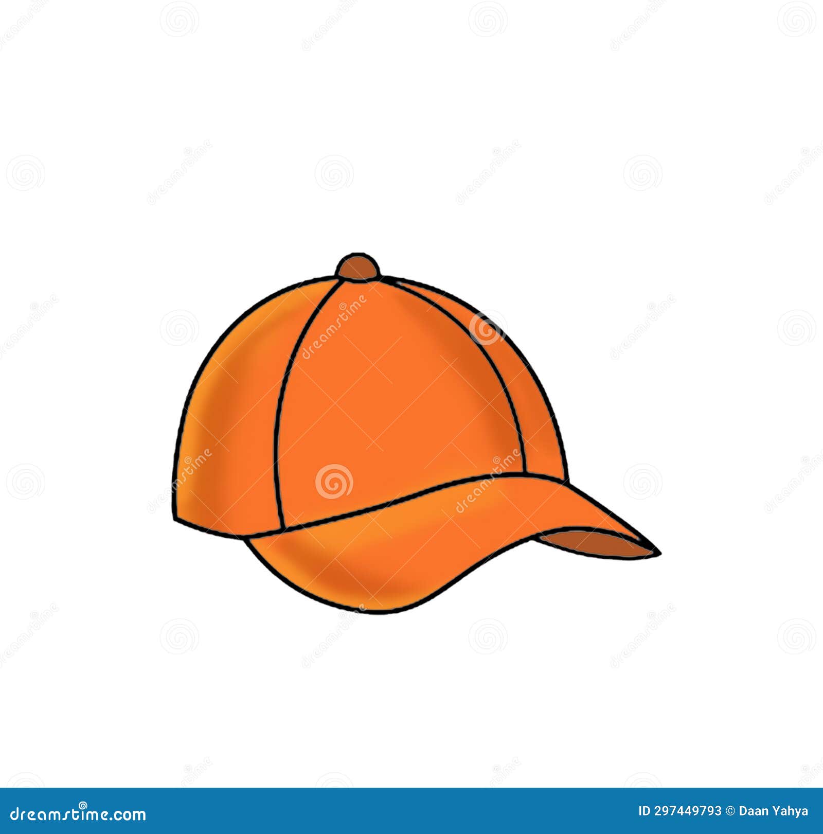 Illustration of an Orange Hat on a White Background Stock Illustration ...