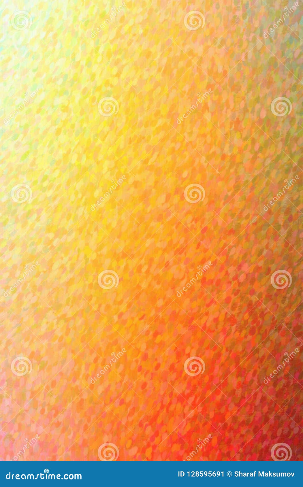 Illustration of Orange Impressionist Pointlilism Vertical Background ...