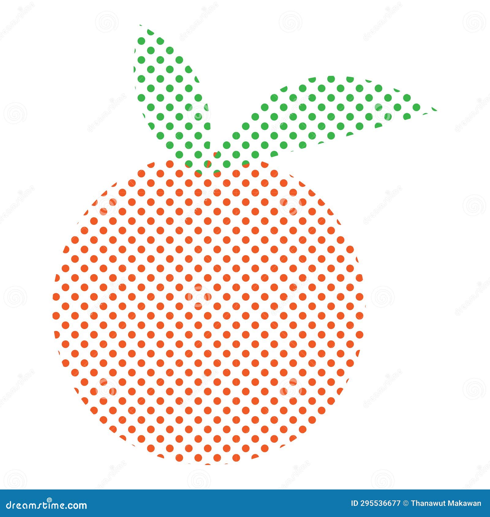 Illustration Of Orange. Orange Fruit Polka Dot Design. Orange Fruit ...
