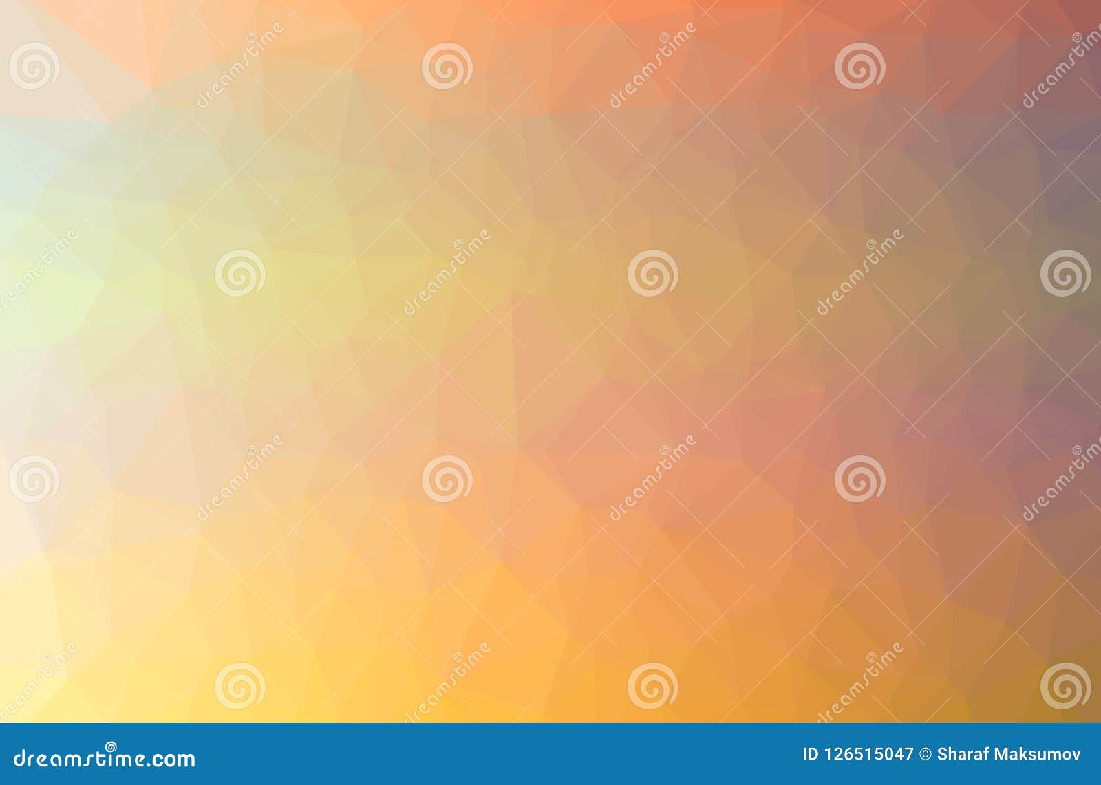 Illustration of Orange Polygonal Nice Multicolor Background. Stock ...