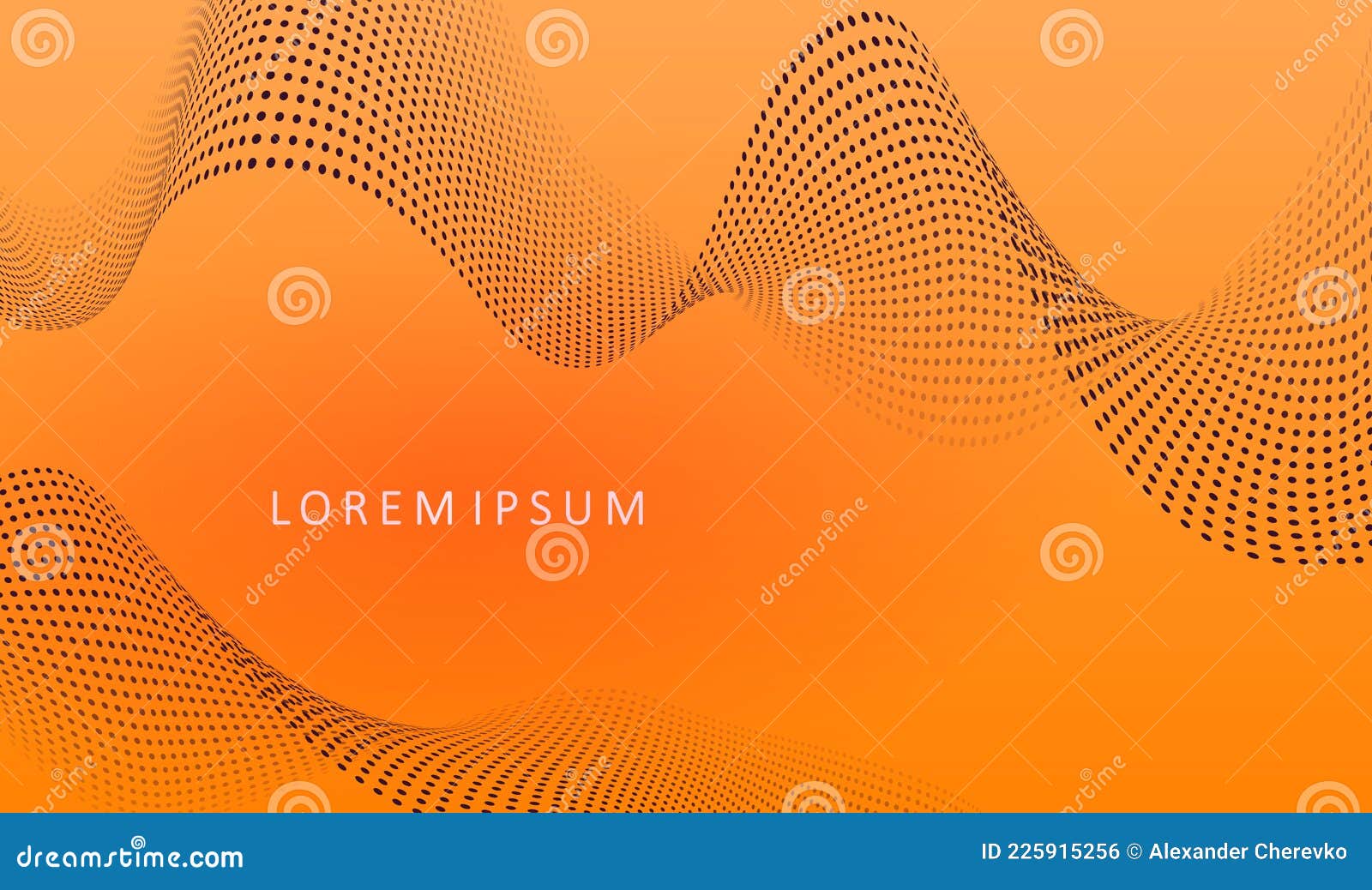 Illustration with Orange Shade Gradient, Abstract Light Wavy Shape ...