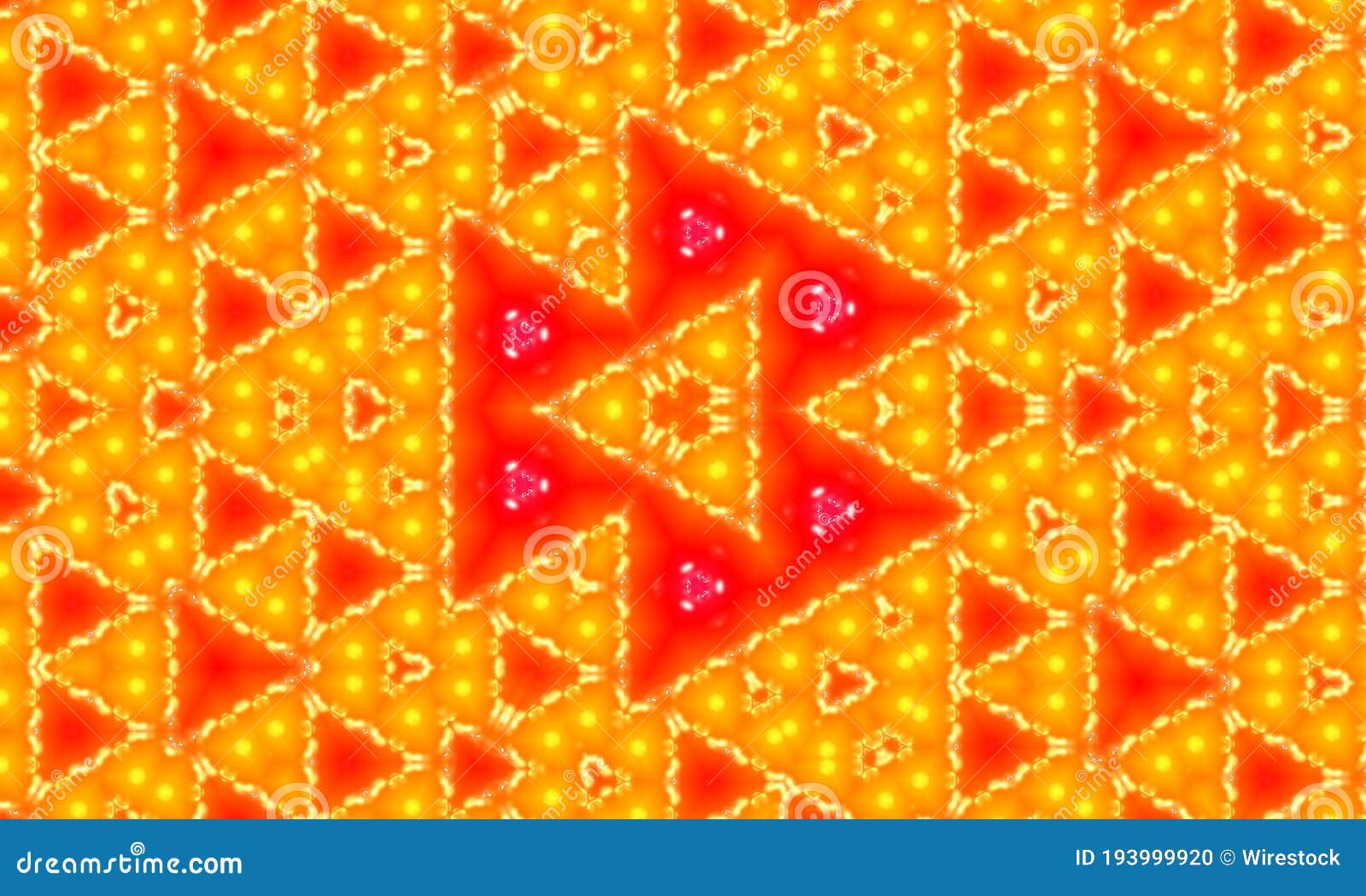Illustration of Orange Texture with Repeating Red Triangle Patterns ...