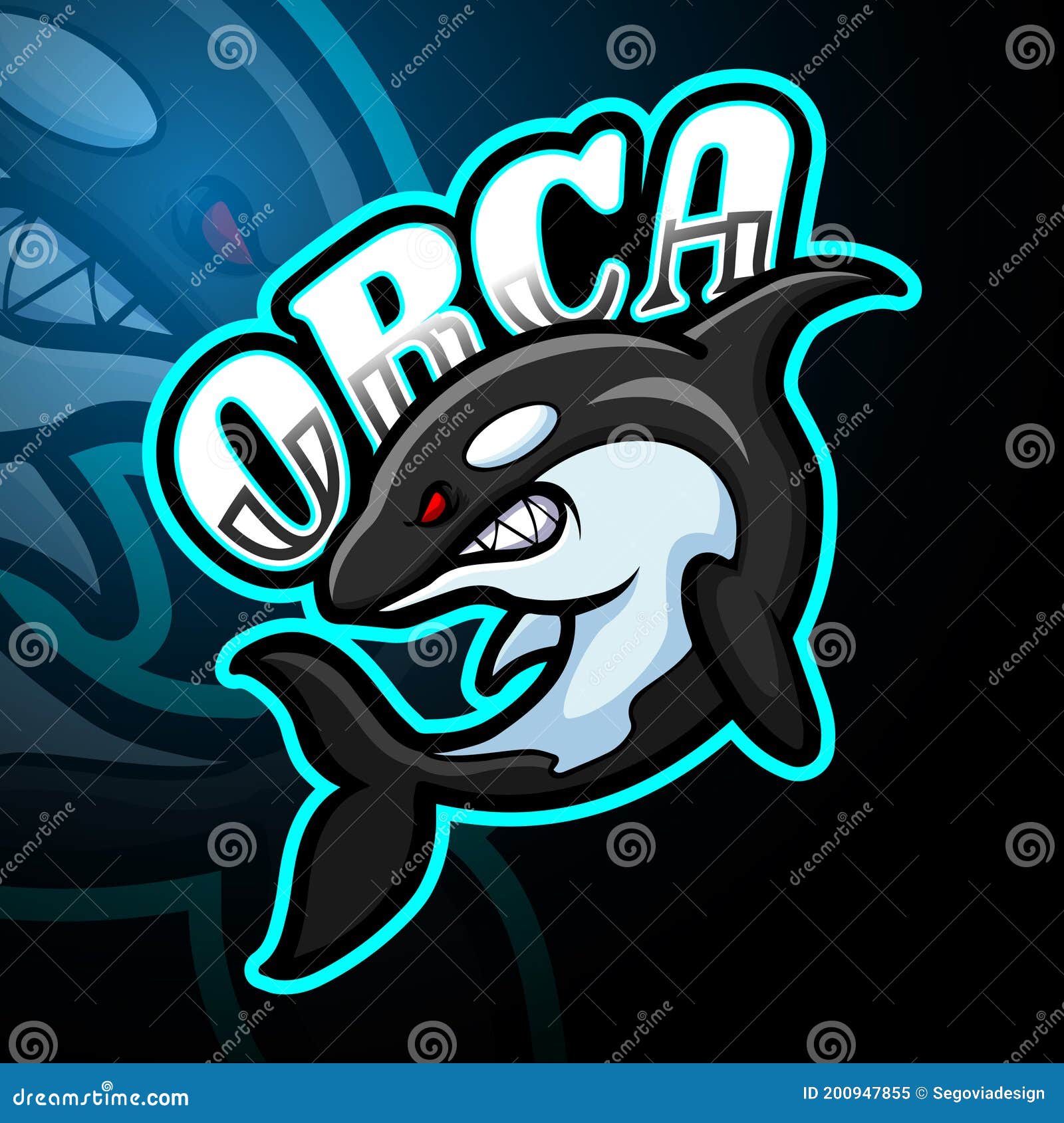 Orca Esport Logo Mascot Design Stock Vector - Illustration of game ...