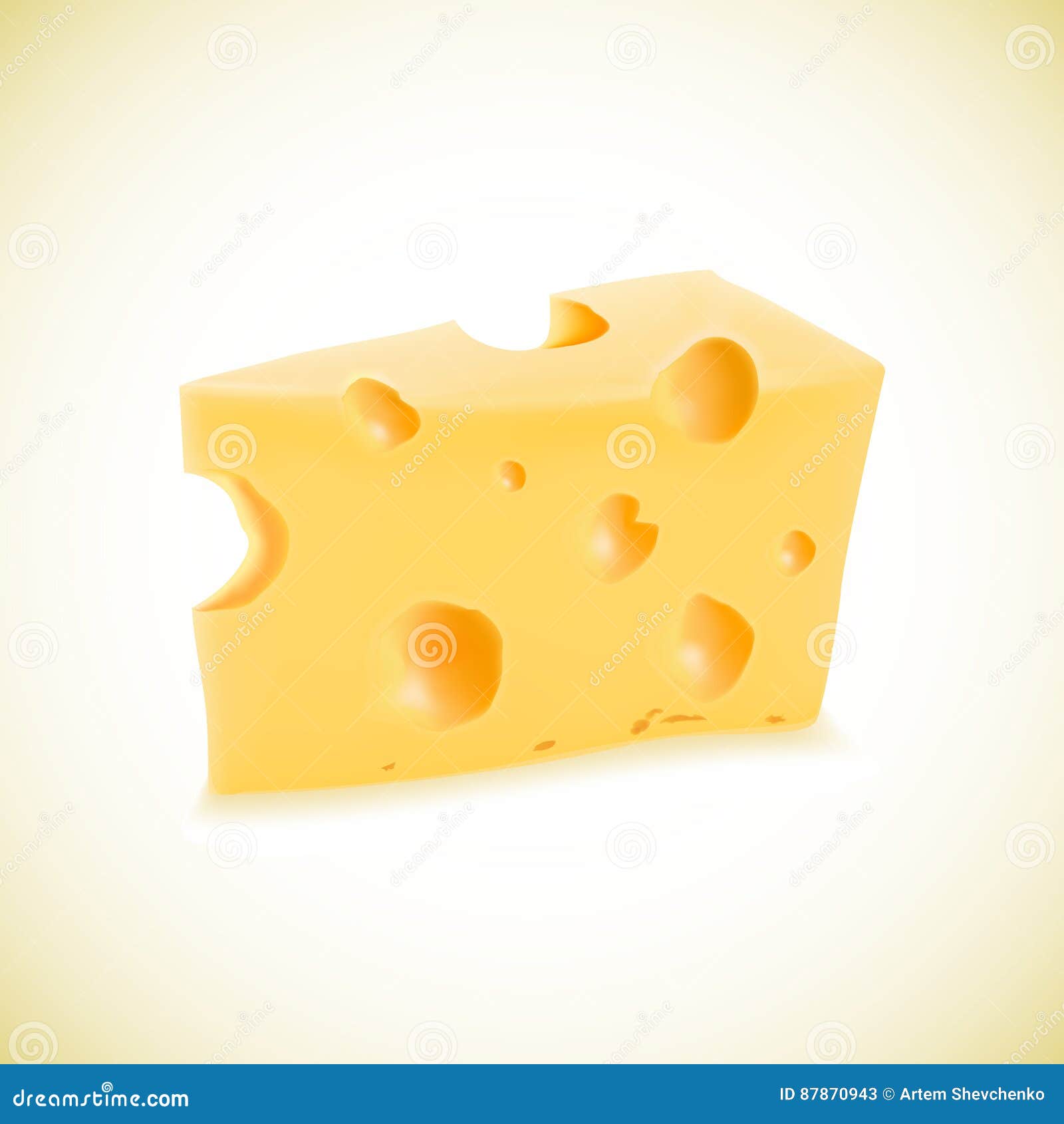 Illustration of Organic Cheese Vector Realistic Icon Stock Vector ...