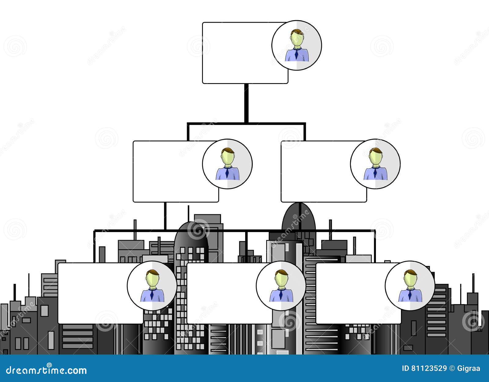 Illustration of organogram stock illustration. Illustration of flow ...