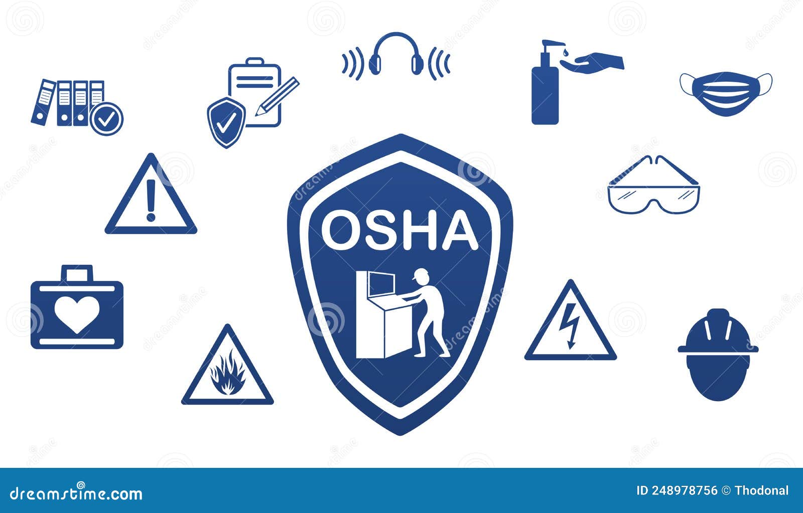 Concept of osha stock illustration. Illustration of administration ...