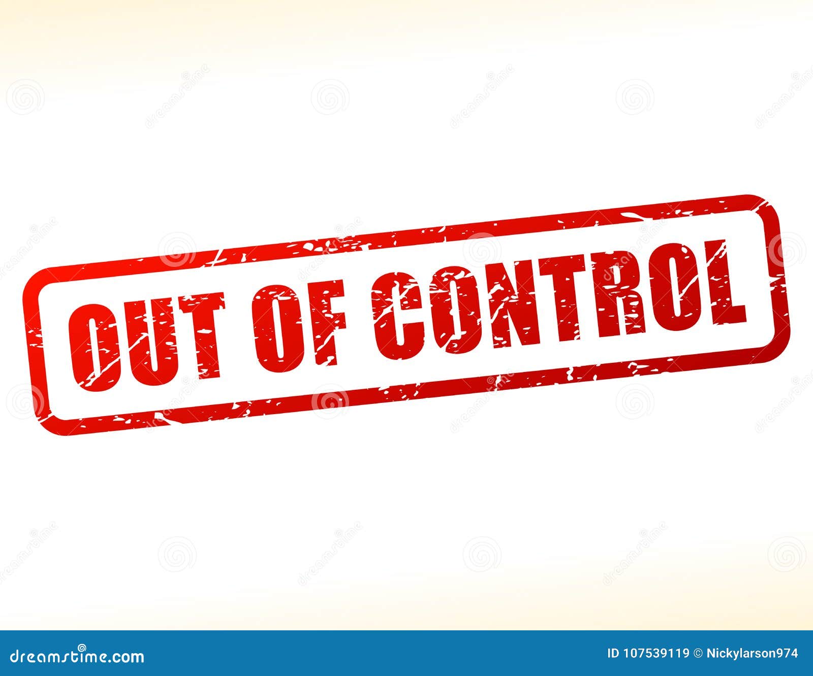 Out of Control Red Text Stamp Stock Vector - Illustration of ...