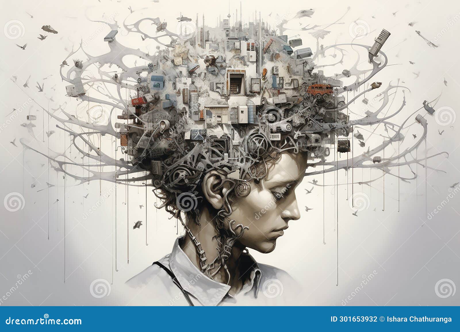 Illustration of Overthinker S Mind, Symbolizing the Never-ending Cycle ...