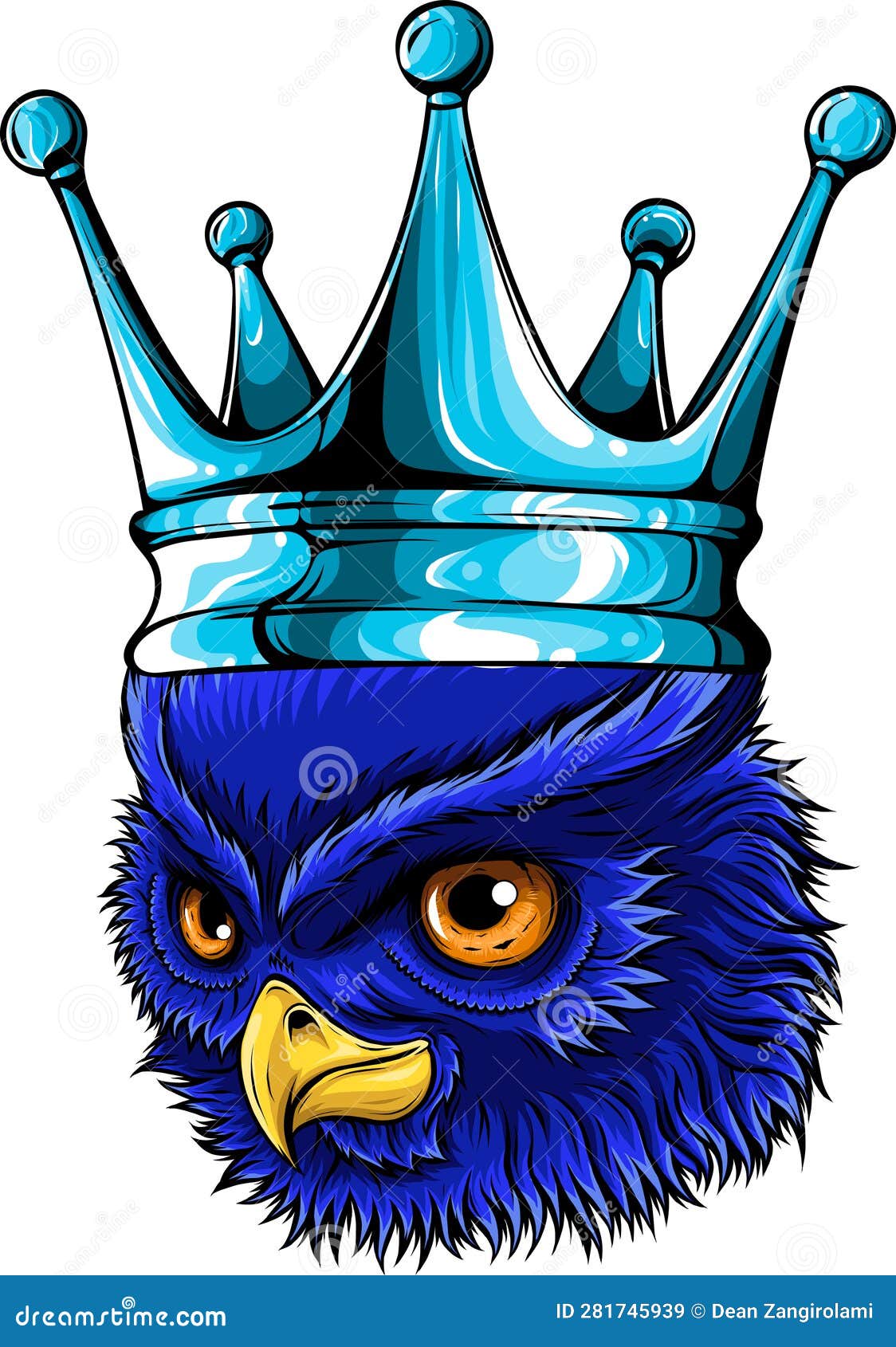 Vector Illustration of Owl Crown Mascot Design Stock Vector ...