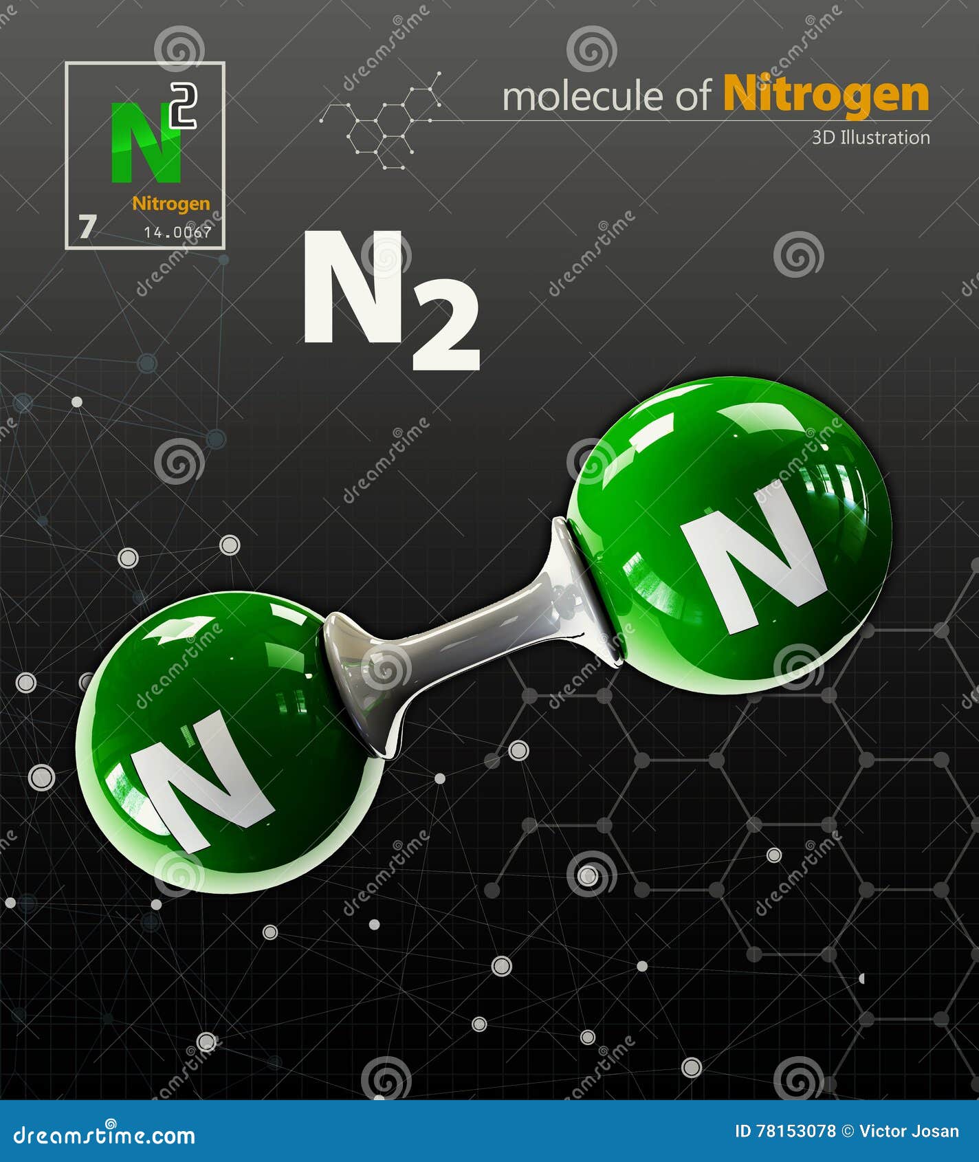 3d Illustration Of Oxygen Molecule Model On Black Background. Stock ...