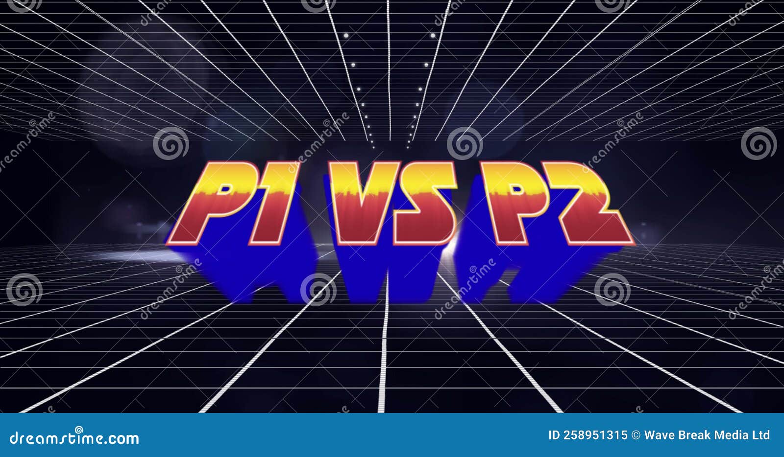 Illustration of P1 Vs P2 Text with Grid Pattern and Lens Flare Against ...