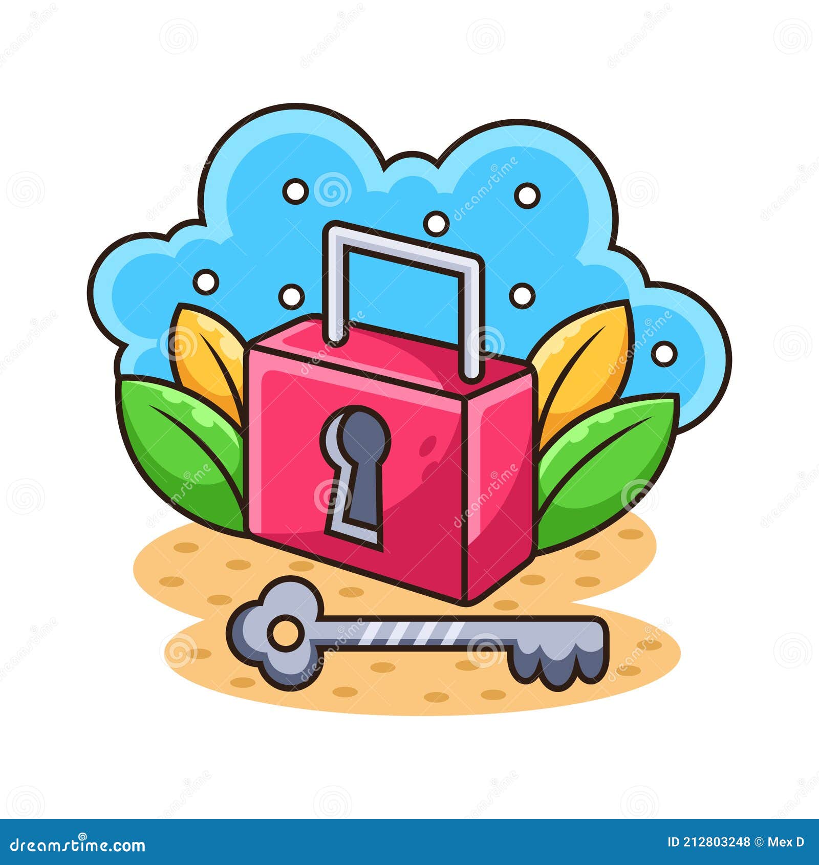 Padlock Cartoon | CartoonDealer.com #37582201