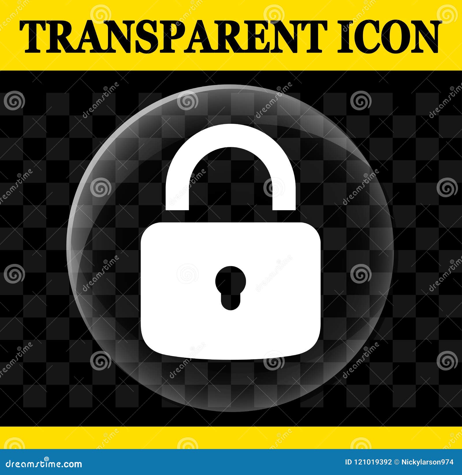 Padlock Vector Circle Transparent Icon Stock Vector - Illustration of ...