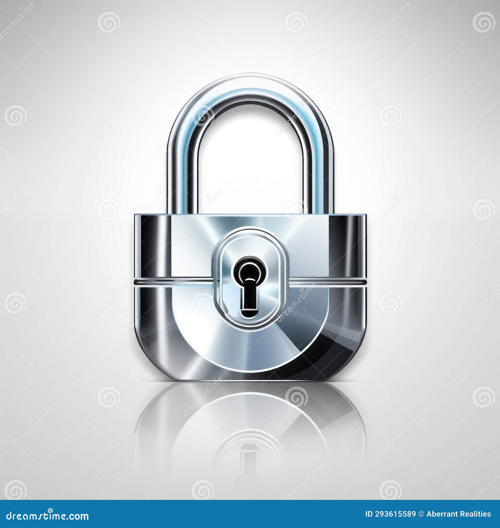 An Illustration of a Padlock on a White Background Stock Illustration ...