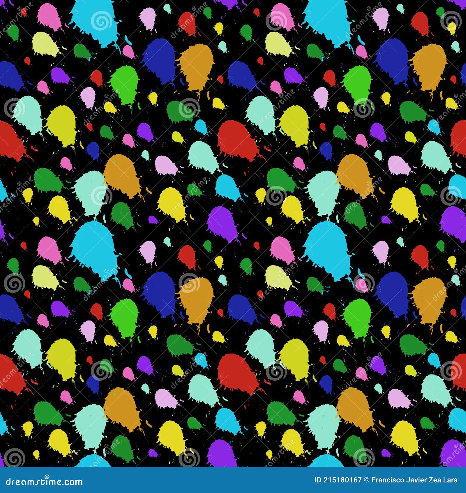 Illustration with Paint Splatter Pattern Design in Variety of Colors ...