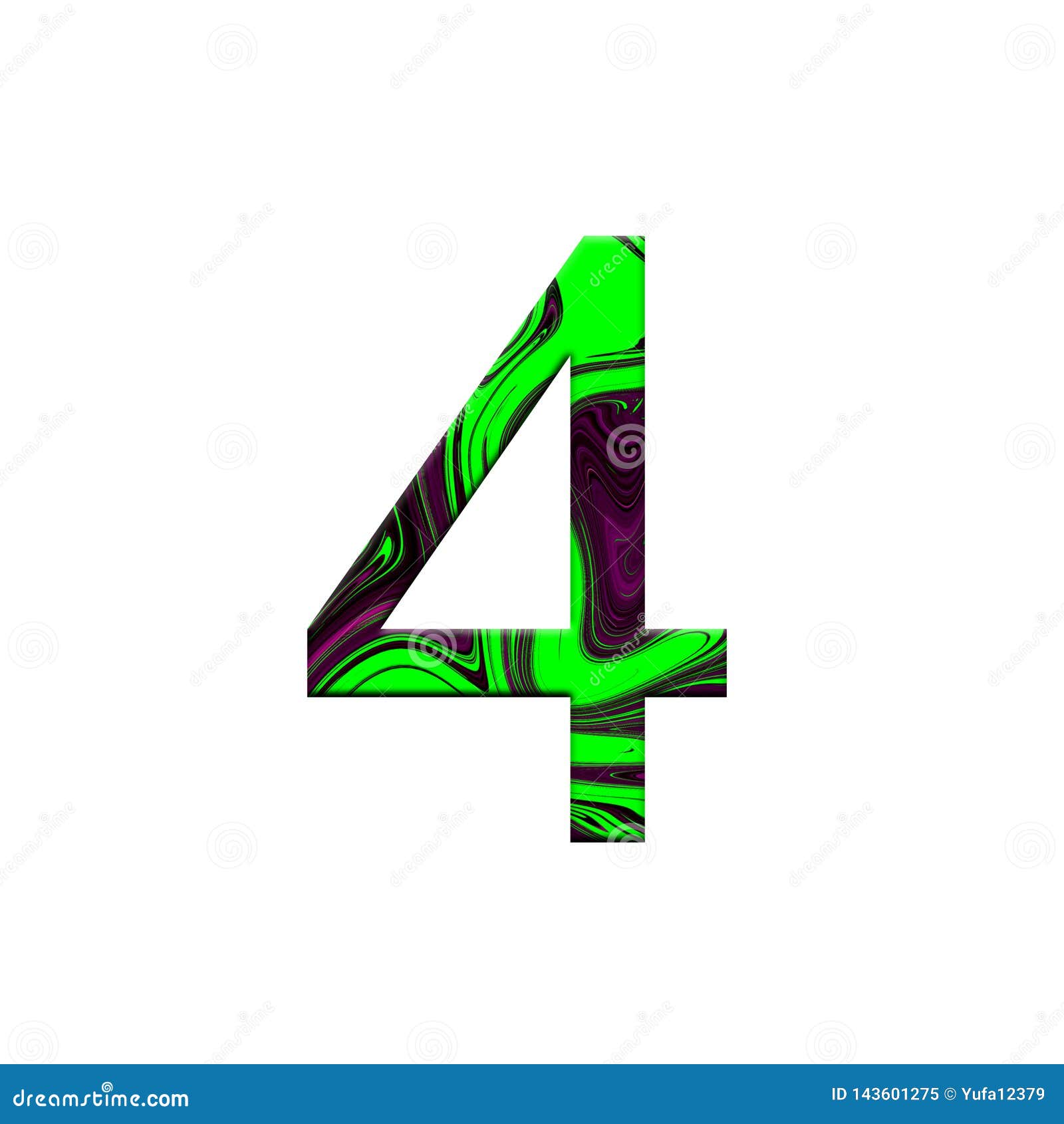 Illustration Painted Green ,cyberpunk Color , Elements Design, Number 4 ...