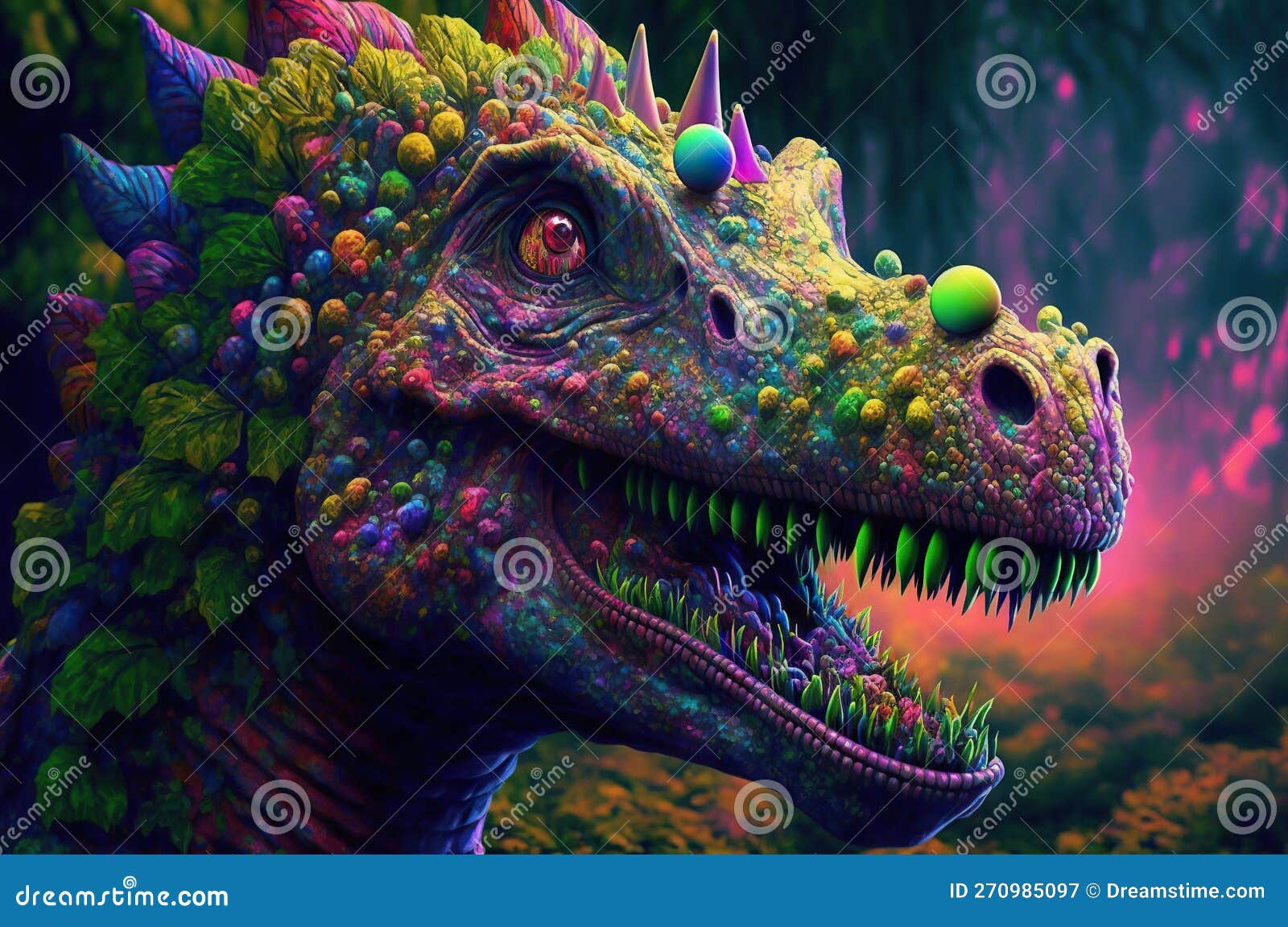 Illustration of the Painted T-rex Stock Illustration - Illustration of ...