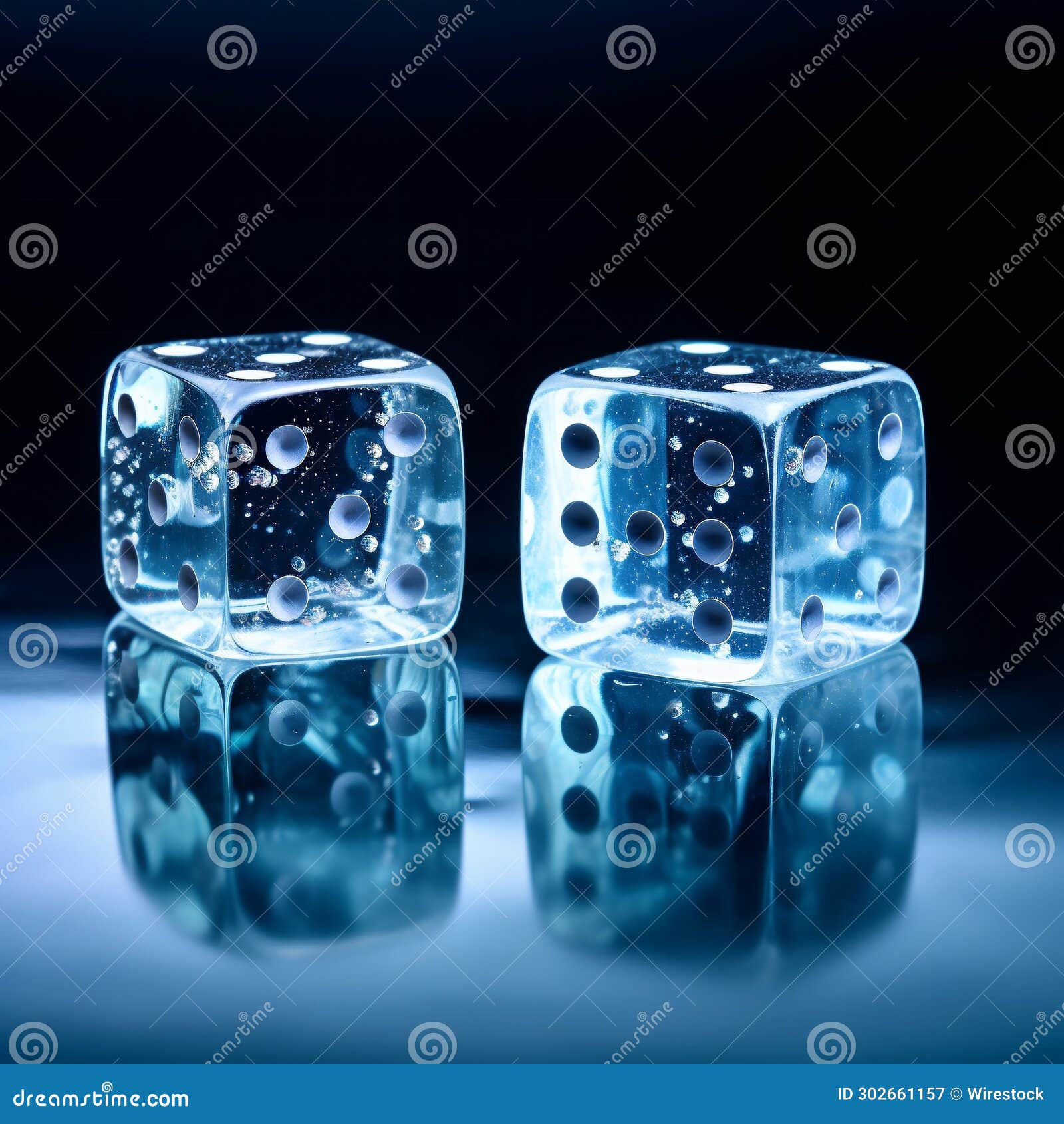 Illustration of Pair of Dice with Ice Shape Stock Illustration ...