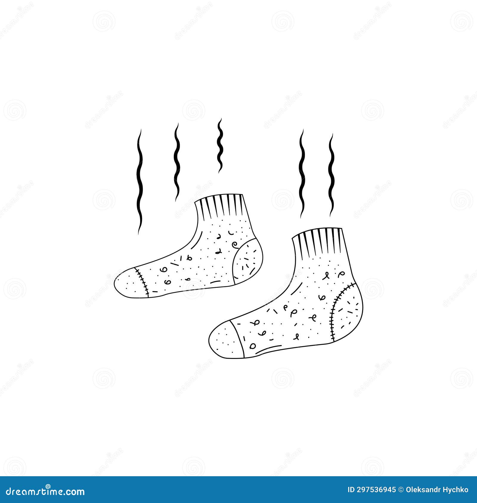 Illustration a Pair of Stinking Socks Stock Illustration - Illustration ...