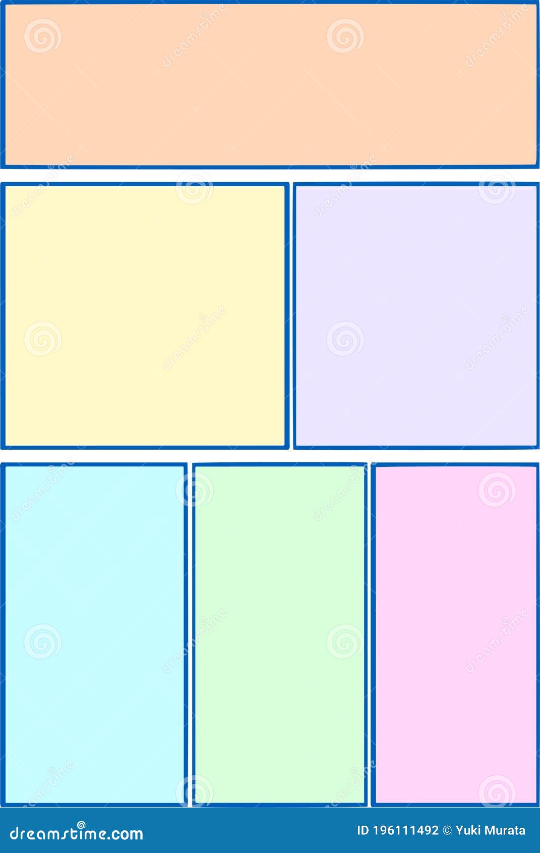 Illustration of a Pale Color Cartoon Frame Stock Vector - Illustration ...