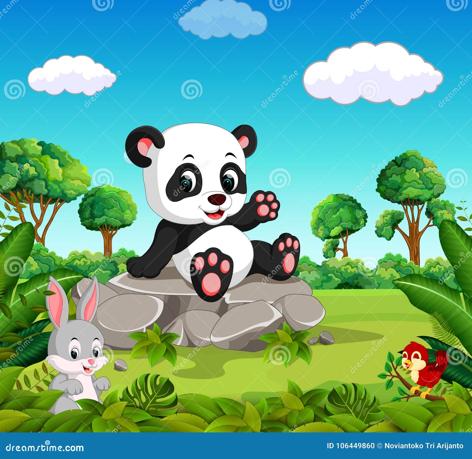 Panda Vector Illustration | CartoonDealer.com #11733552