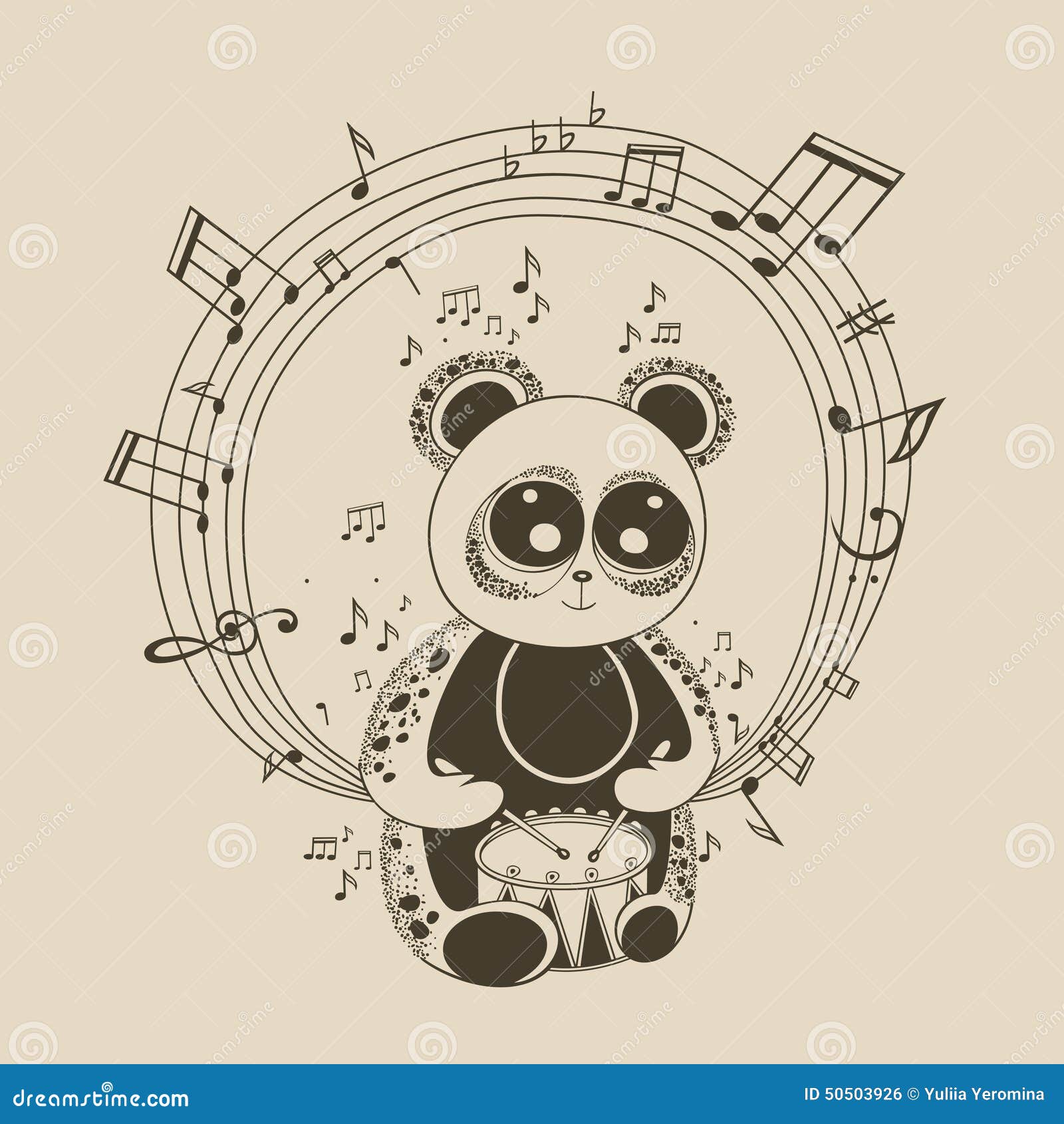 Illustration of Panda Musician Stock Vector - Illustration of exotic ...