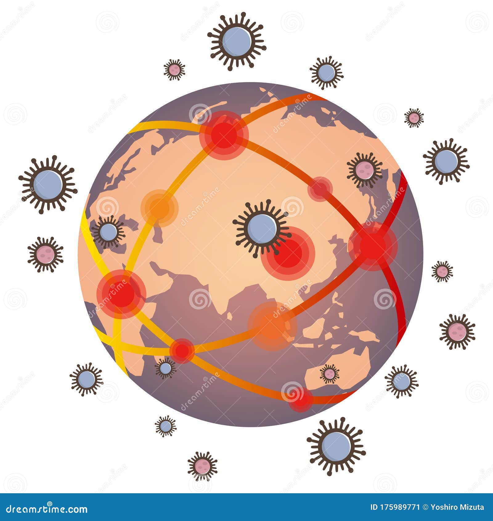 Illustration of Pandemic and Earth Stock Vector - Illustration of ...
