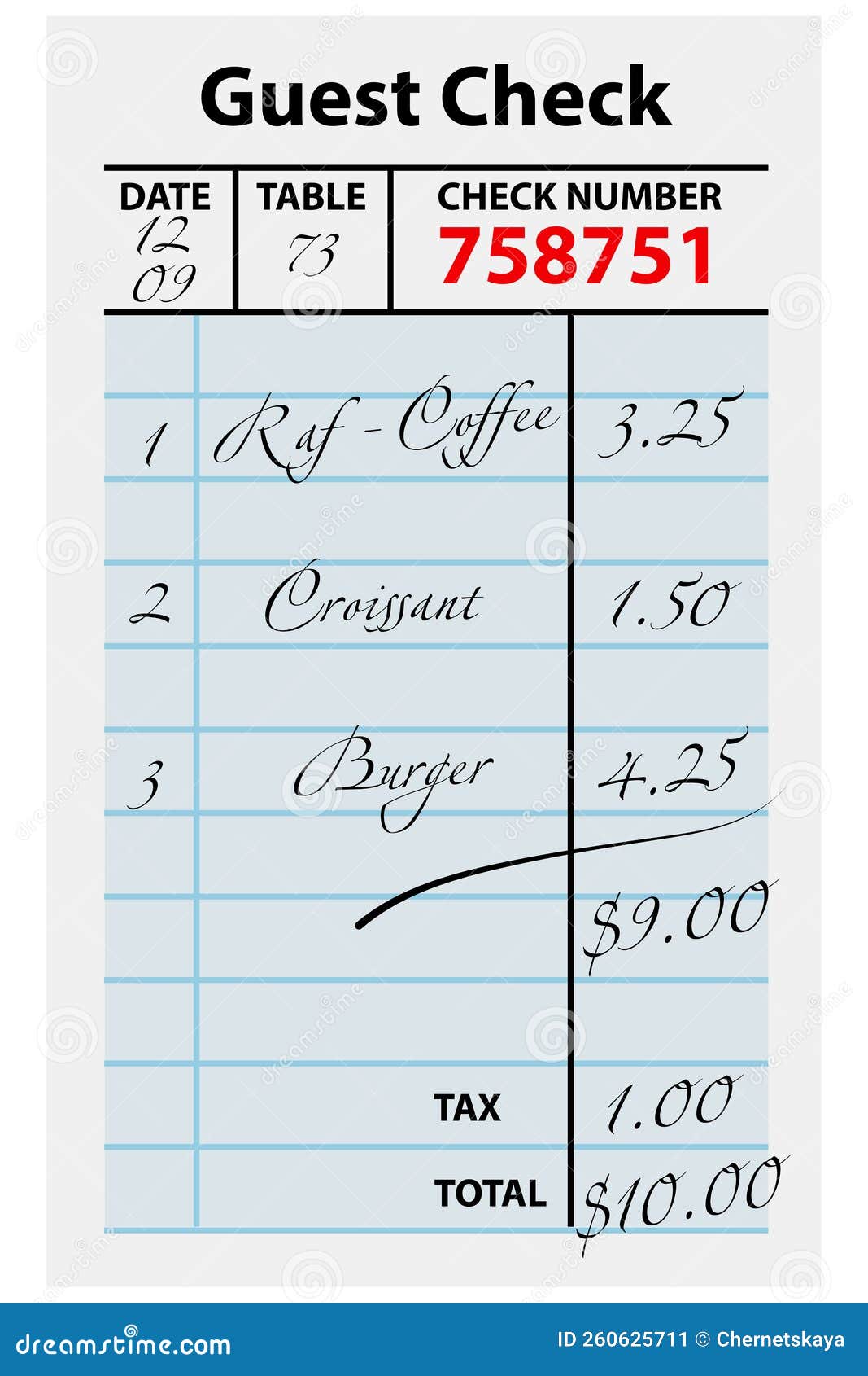 Illustration of Paper Check on White Background Stock Illustration ...