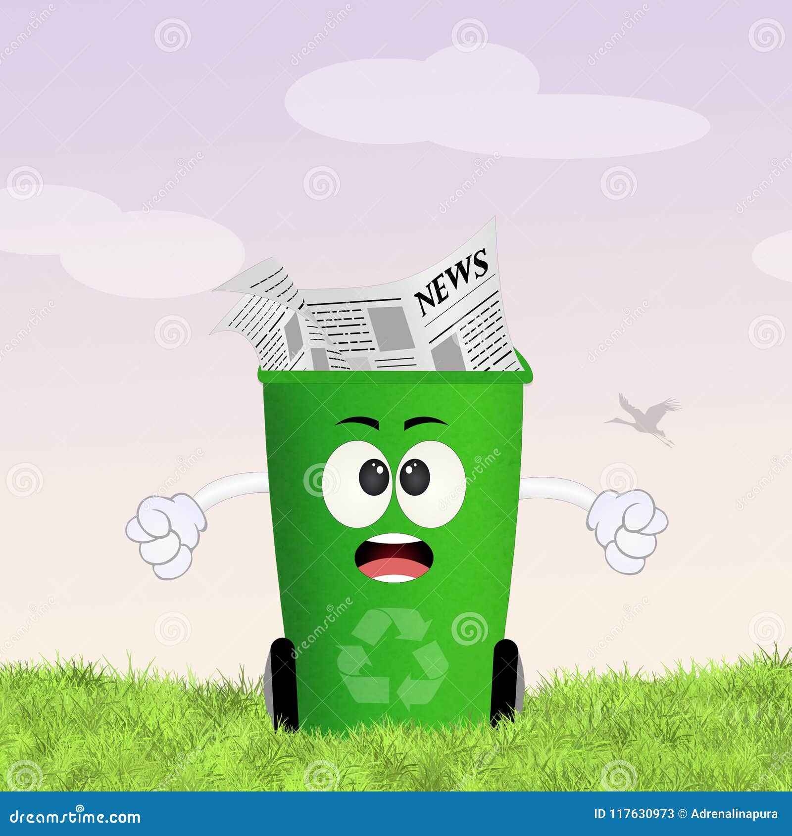Illustration of Paper Garbage Stock Illustration - Illustration of ...