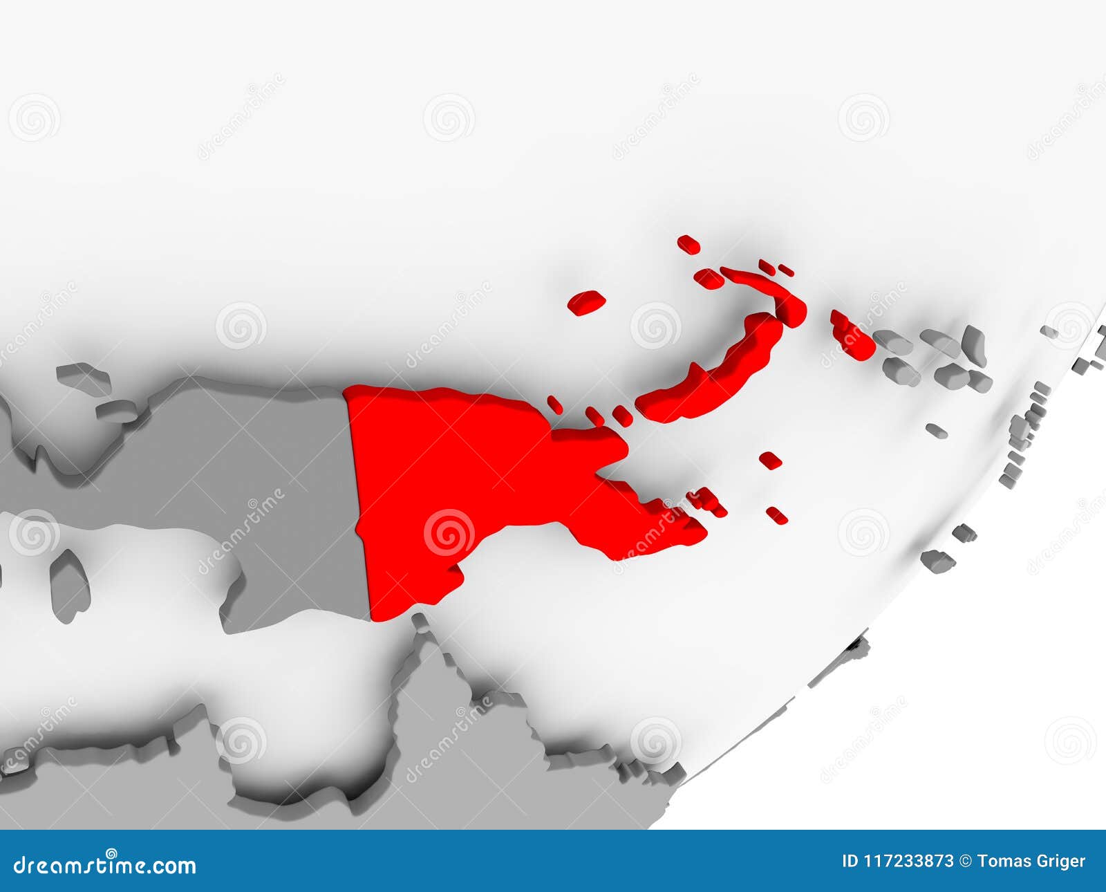 Papua New Guinea in Red on Grey Map Stock Illustration - Illustration ... Papua New Guinea in Red on Grey Map Stock Illustration - Illustration ...