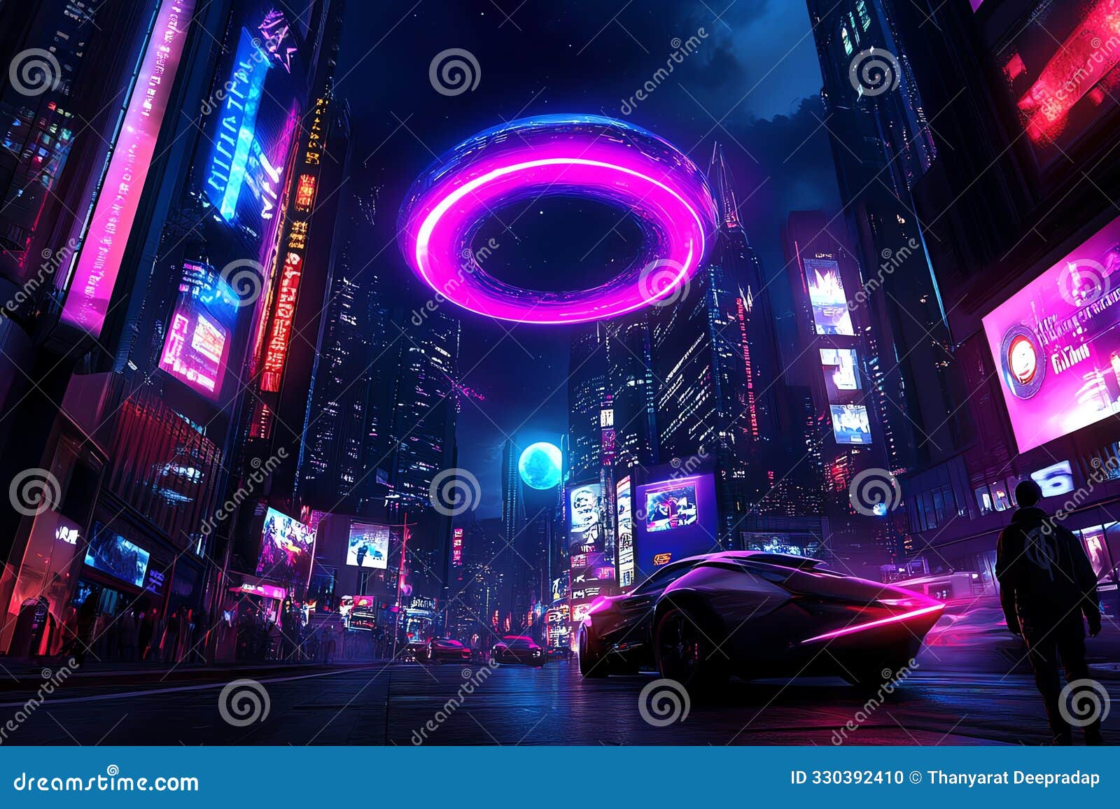 An Illustration of Parallel Universes Intersecting in a Vibrant Stock ...