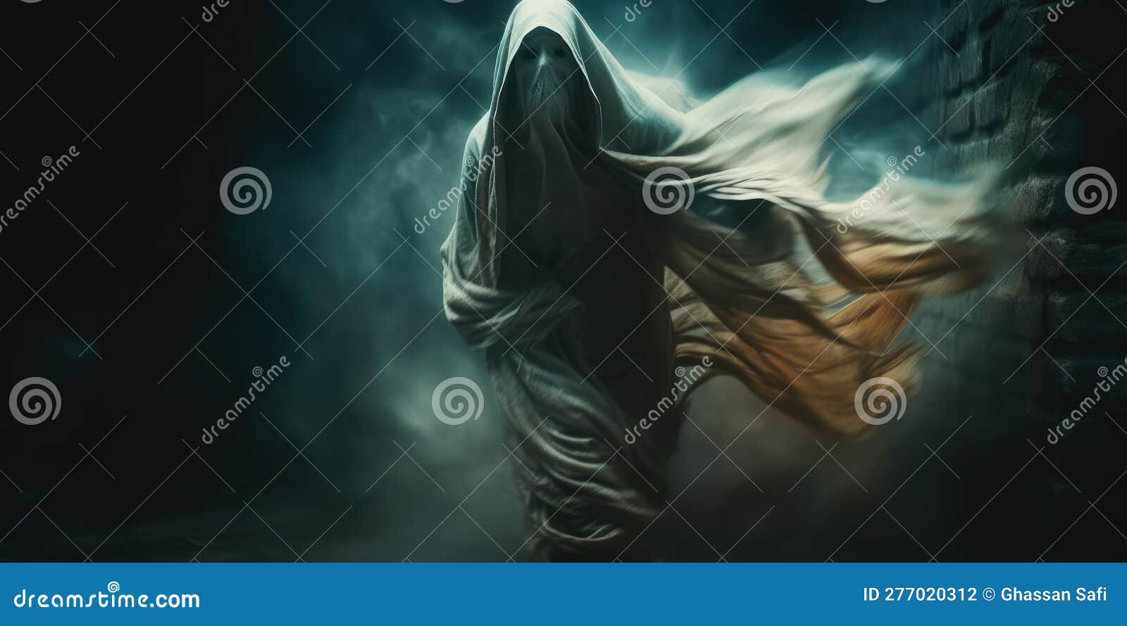 Paranormal Activity of an Apparition Approaching Stock Illustration ...