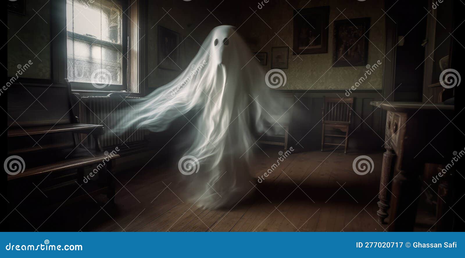 Paranormal Activity of an Apparition Approaching Stock Image - Image of ...