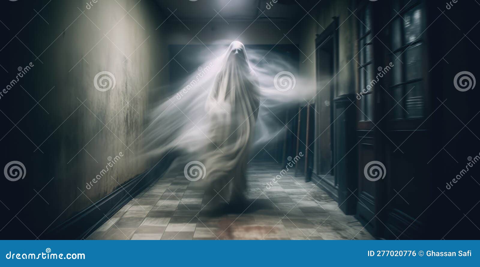 Paranormal Activity of an Apparition Approaching Stock Illustration ...
