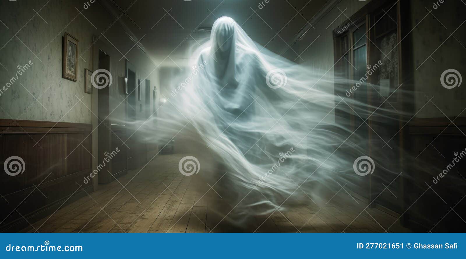 Paranormal Activity of an Apparition Approaching Stock Image - Image of ...