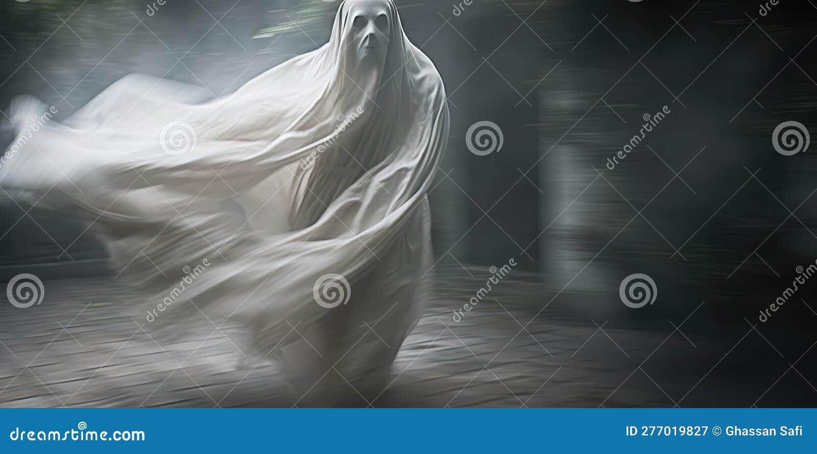 Paranormal Activity of an Apparition Approaching Stock Illustration ...