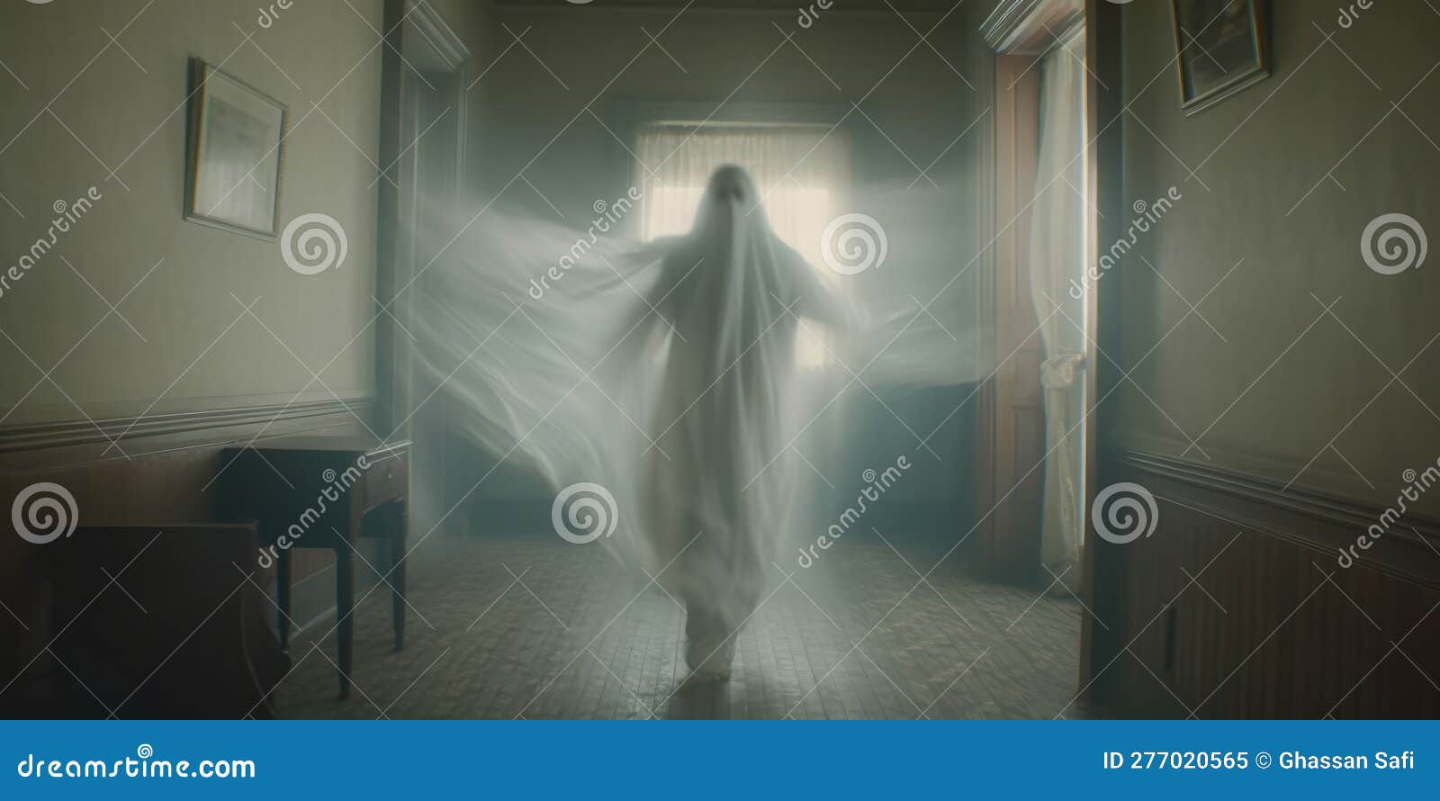 Paranormal Activity of an Apparition Approaching Stock Image - Image of ...