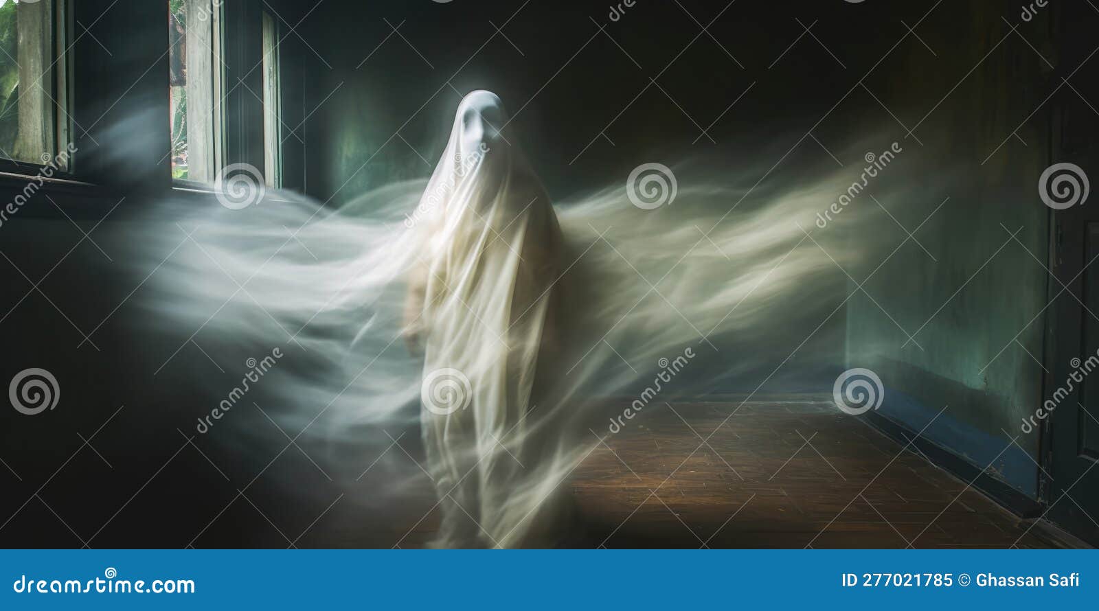 Paranormal Activity of an Apparition Approaching Stock Illustration ...