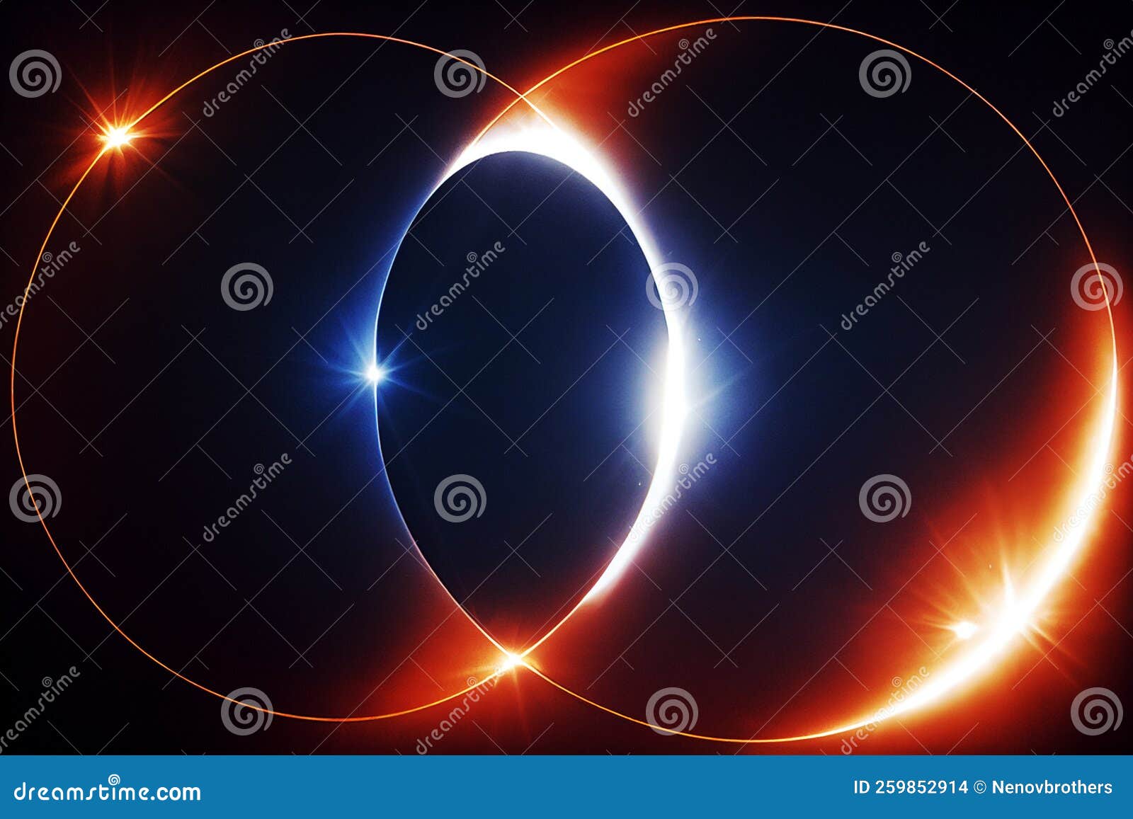 Illustration of a Partial Solar Eclipse Stock Illustration ...