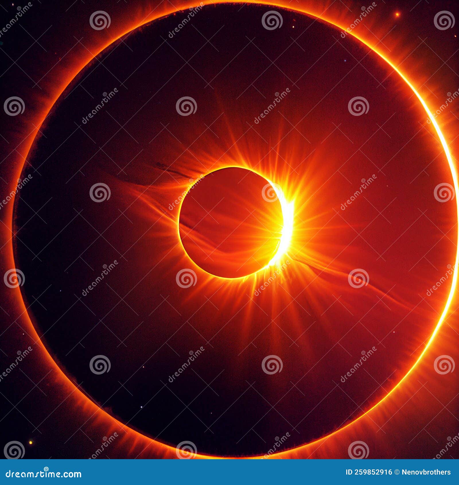 Illustration of a Partial Solar Eclipse Stock Illustration ...
