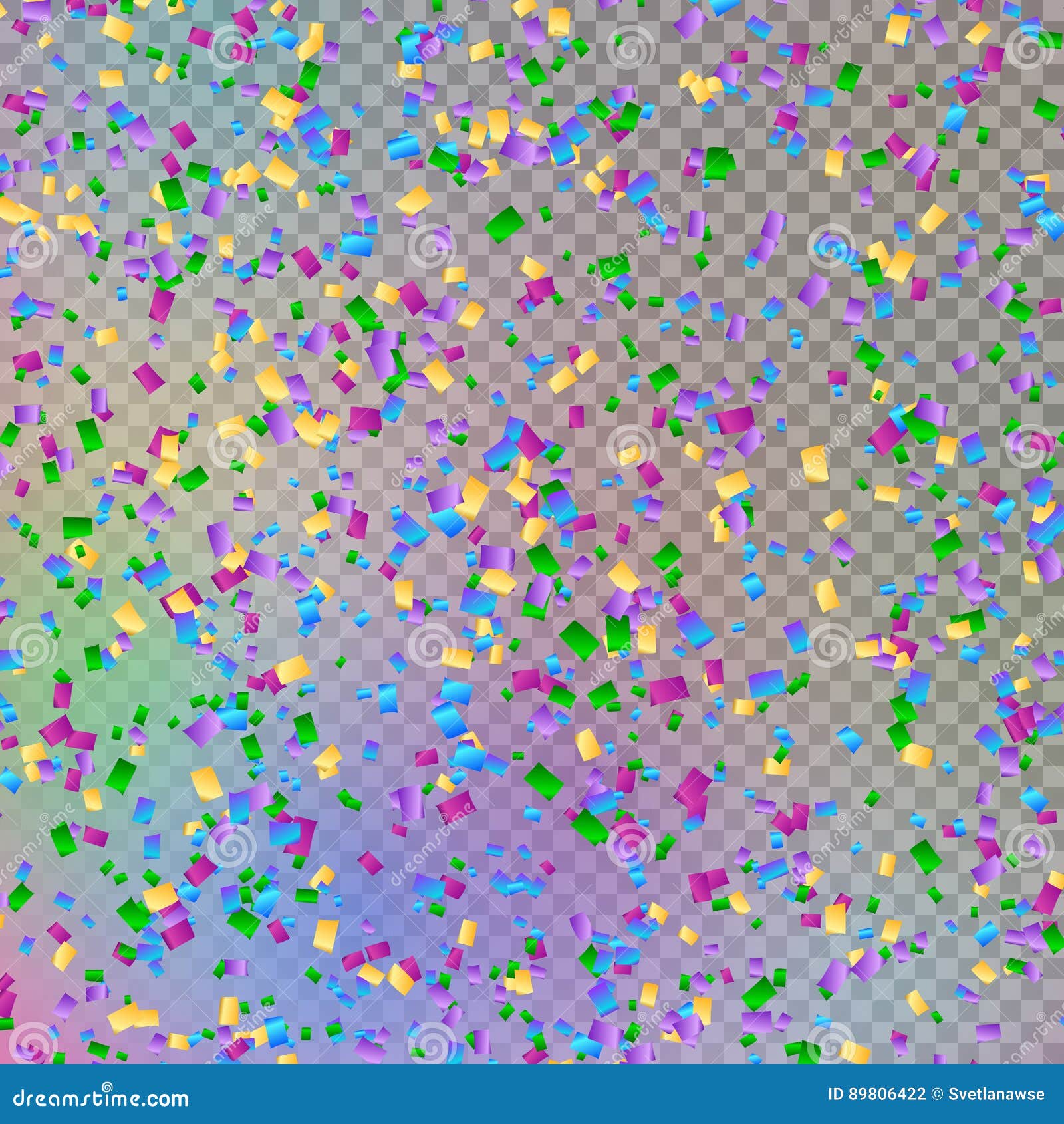 Illustration with Particles of Confetti Stock Vector - Illustration of ...