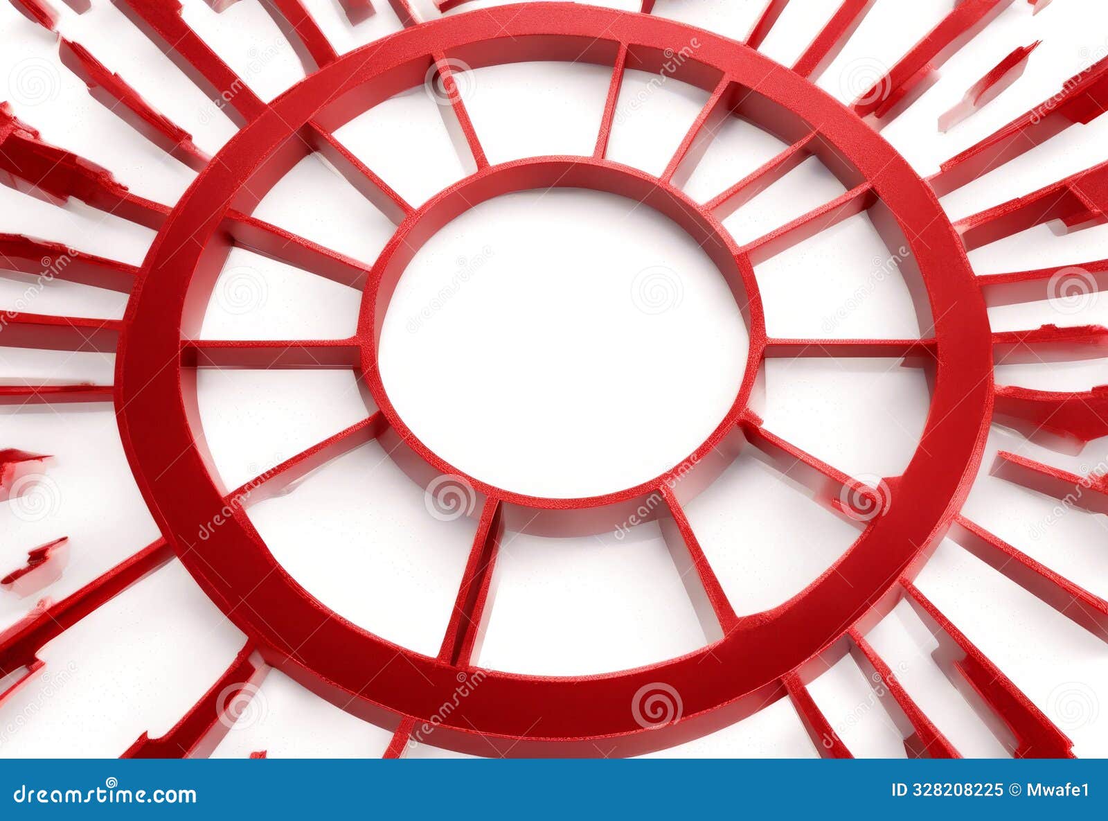 Illustration Path Red Work Circle White Background 3d 2a Stock ...