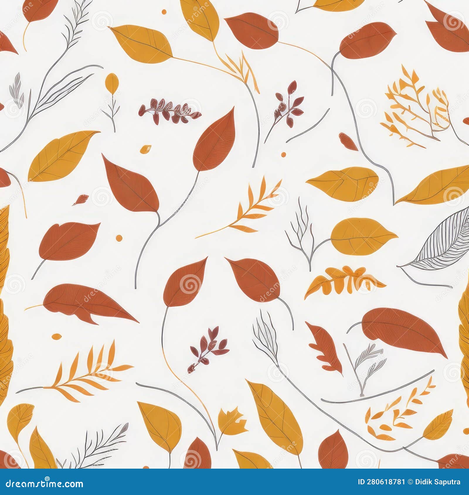 Illustration Pattern Abstract Background of Autumn Leaves Stock ...