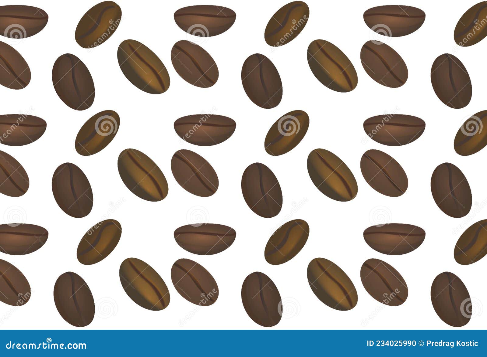 Illustration Pattern of Coffee Seeds Stock Illustration - Illustration ...