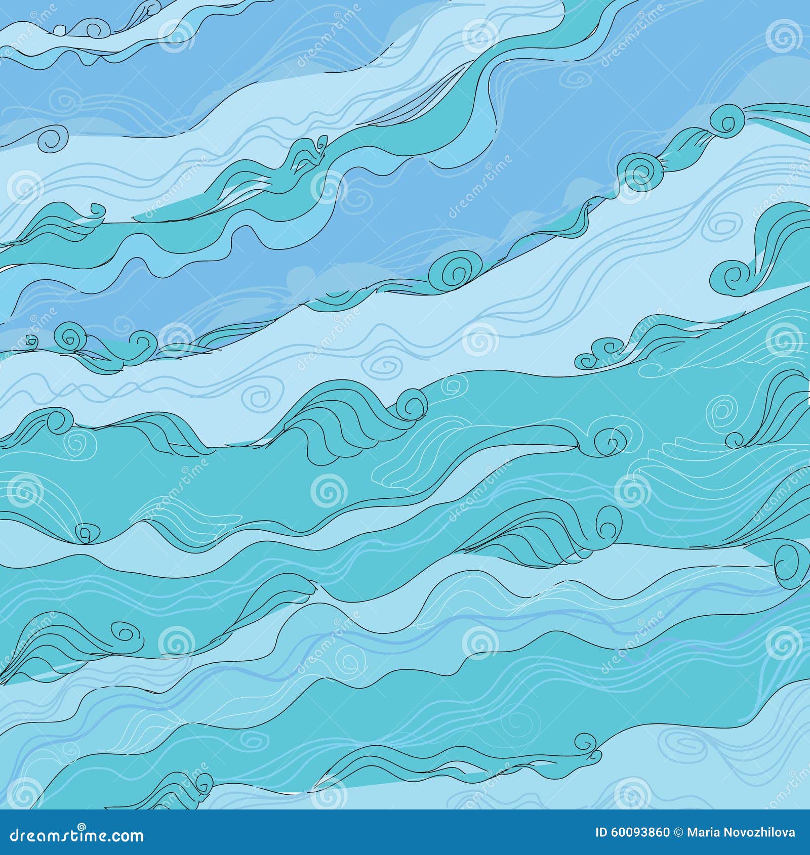 Illustration of Pattern Wave Stock Vector - Illustration of ocean ...
