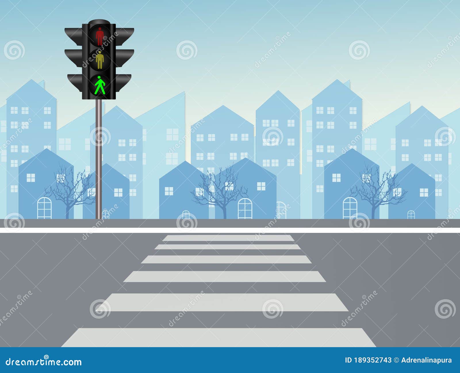 Pedestrian Traffic Light Outline Icon On White Cartoon Vector ...