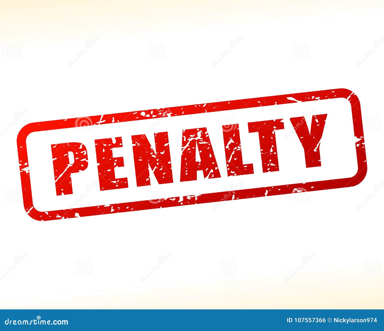 Penalty Text Buffered on White Background Stock Vector - Illustration ...