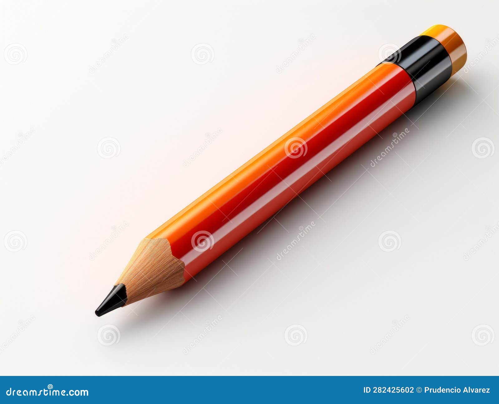 Pencil isolated on white stock illustration. Illustration of material ...